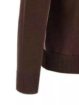 BALLANTYNE Argyle Jacquard Sweater - Brown