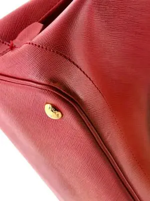 Prada Open Promenade Saffiano Leather Medium Tote Bag - Red
