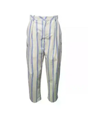 FRONT STREET 8 Striped Trousers - White