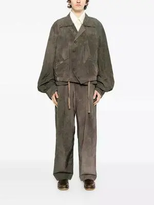 ZIGGY CHEN Pinstriped Pleated Trousers