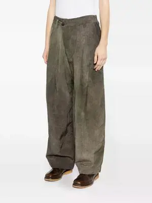 ZIGGY CHEN Pinstriped Pleated Trousers
