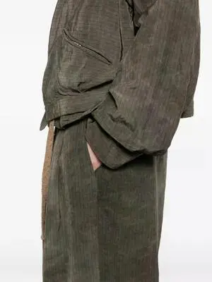 ZIGGY CHEN Pinstriped Pleated Trousers