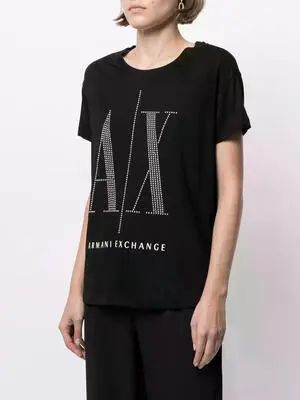 Armani Exchange Sequin-logo T-shirt