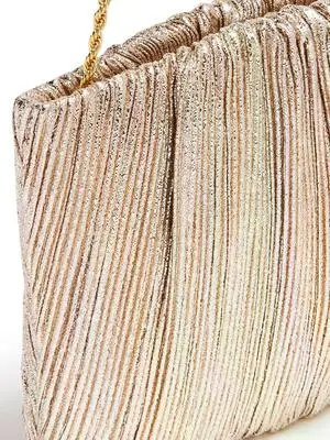 LOEFFLER RANDALL Brit Pleated Clutch Bag - Silver