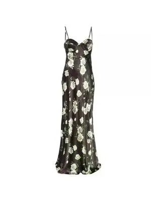 L'Agence Sayla Floral-print Gown