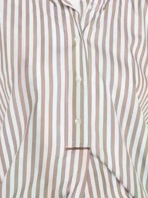 Brunello Cucinelli Striped Buttoned Blouse