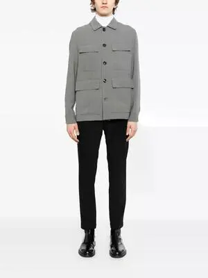 MONTECORE Collared Jacket With Front Flap Pockets - Grey