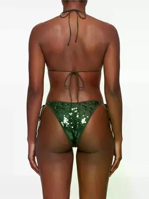 Oseree Marylin Sequinned Bikini - Green