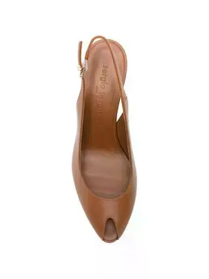 SERGIO LEVANTESI Peep-toe Slingback Sandals