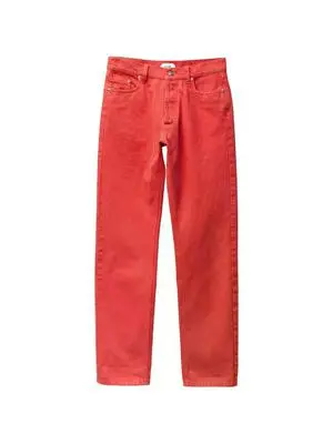 Versace Straight Leg Jeans With Medusa Logo Back Label
