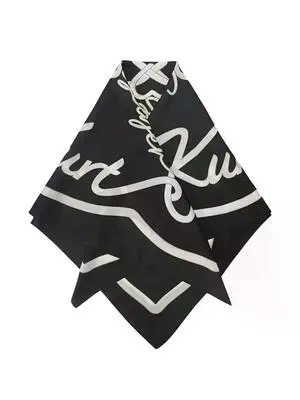 Kurt Geiger Square Patterned Scarf - Black