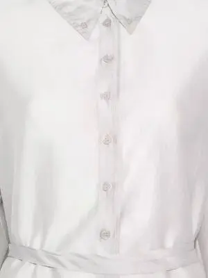 LOW CLASSIC Sheer Shirred Blouse - Grey