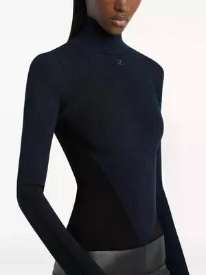 COURREGES V-line Turtleneck Sweater
