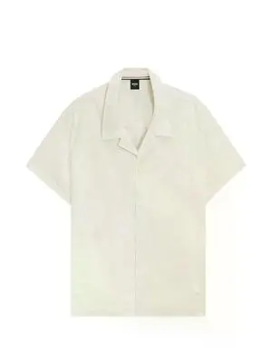 BOSS Regular-fit Shirt With All-over Print - Neutrals
