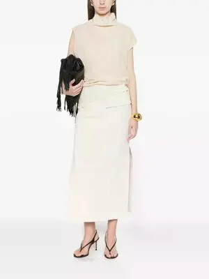 Sportmax Straight Midi Skirt - Neutrals