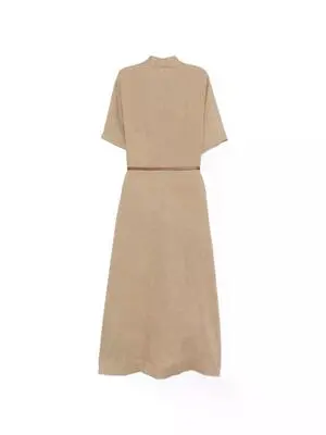 Antonelli Firenze Belted Midi Dress - Neutrals