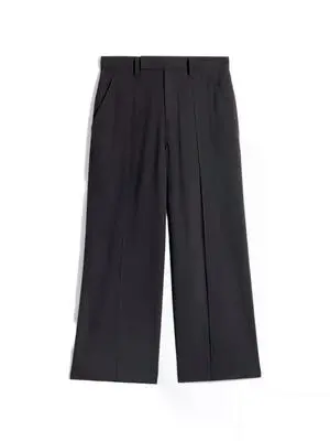 LEMAIRE Pleated Wide Leg Trousers - Black