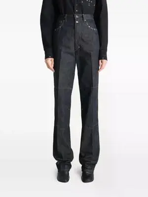 LEMAIRE High-waisted Straight Leg Pants With Stud Embellishments