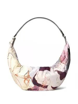 LEMAIRE Xl Quiver Clip Bag In Printed Cotton Canvas - Neutrals