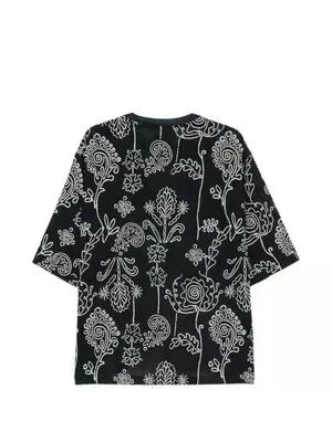Giorgio Armani Floral Print T-shirt - Blue