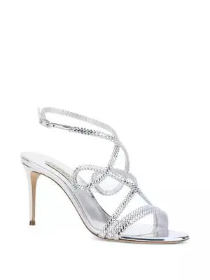 Casadei Josephine Julia Strap Sandals - Silver
