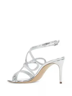 Casadei Josephine Julia Strap Sandals - Silver