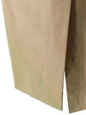 Max Mara Midi Skirt With Back Slit - Neutrals