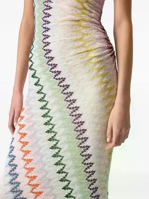 Missoni One-shoulder Zig-zag Maxi Dress - Neutrals