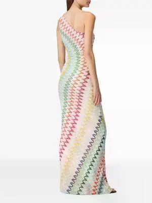 MISSONI One-Shoulder Zig-Zag Maxi Dress