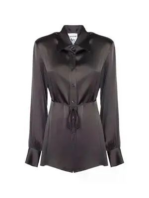 SEMICOUTURE Button-up Tie-belt Shirt
