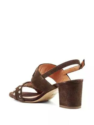 VIA ROMA 15 Studded Suede Sandals