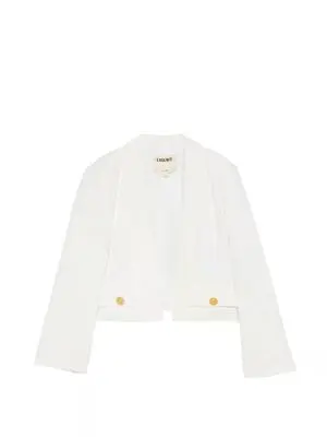 L'Agence Buttoned Detail Jacket - White