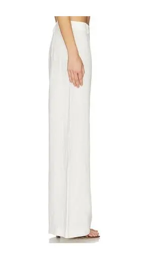 Bardot Serafina Linen Mid Rise Wide Leg Trouser