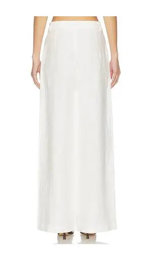 Bardot Serafina Linen Mid Rise Wide Leg Trouser