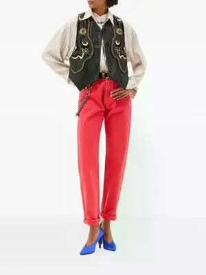 Versace Straight Leg Jeans - Red