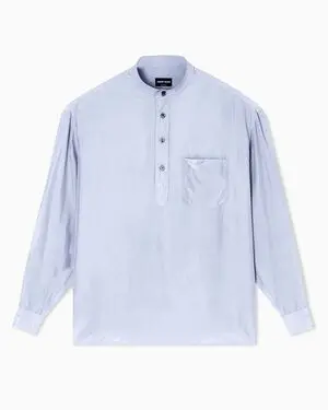 Giorgio Armani Silk Habotai Shirt - Grey