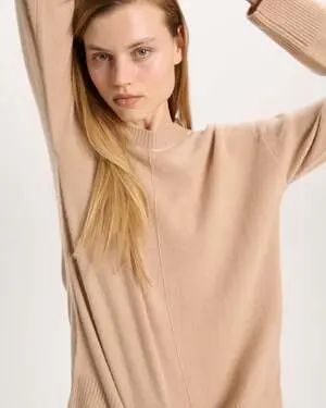 ATM Anthony Thomas Melillo Cashmere Crew Neck Sweater - Fawn