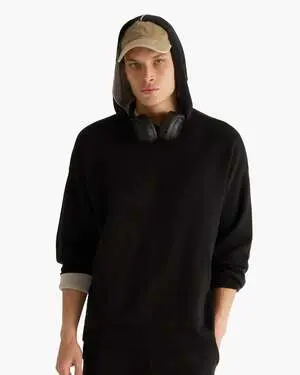 ATM Anthony Thomas Melillo Cotton Cashmere Plaited Oversized Hoodie