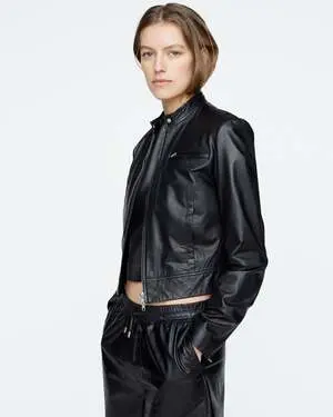 ATM Anthony Thomas Melillo Leather Moto Jacket - Back