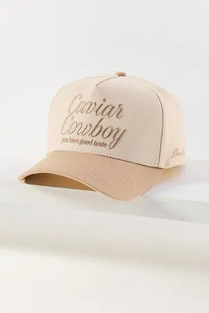 Anthropologie Eleven Eleven Caviar Cowboy Trucker Hat Tan