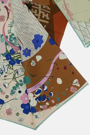 Fendi Floral Print Foulard