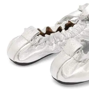 Toga Metallic Leather Ballet Flats