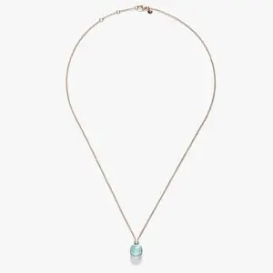 Pomellato Nudo Classic Necklace With Sky Topaz And Diamond Pendant