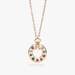 Pomellato Iconica Reversible Necklace With Gemstone Pendant - Multicolor