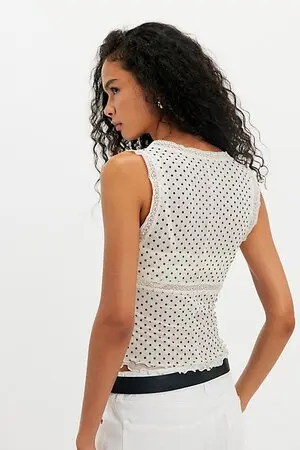 Free People True Romance Tank - Ivory Combo