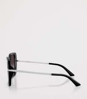 JIMMY CHOO Square Sunglasses - Black