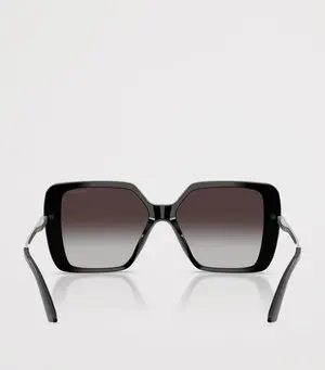 JIMMY CHOO Square Sunglasses - Black