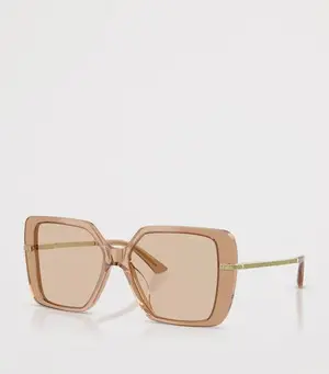 JIMMY CHOO Square Sunglasses - Brown