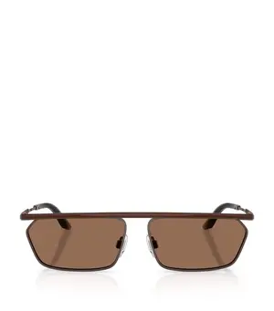 Dolce & Gabbana Metal Rectangle Sunglasses - Brown
