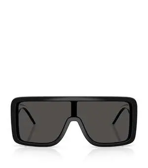 Dolce & Gabbana Injected Shield Sunglasses - Black